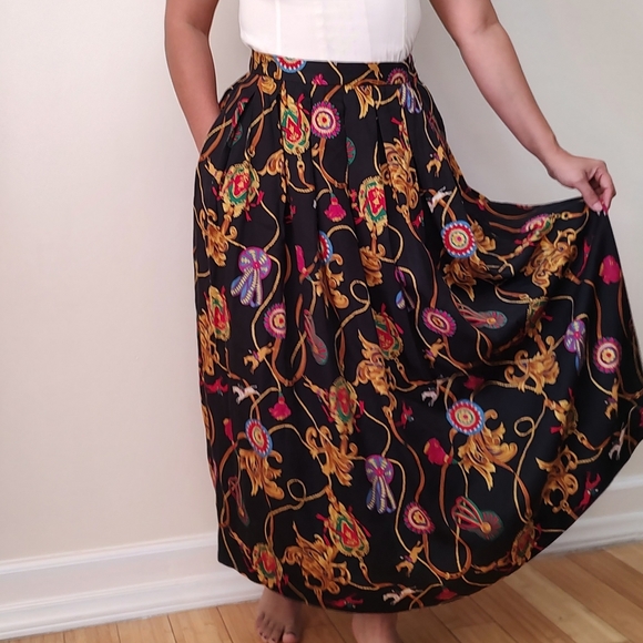 Susan Bristol | Skirts | Vintage Susan Bristol Baroque Pleated Skirt ...